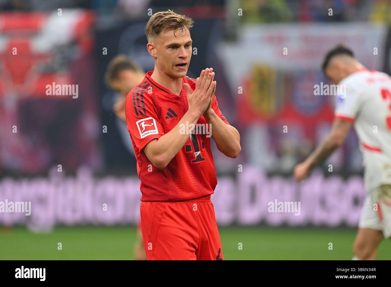 Leipzig, Deutschland. 03rd May, 2025. Joshua KIMMICH (FC Bayern Munich ...