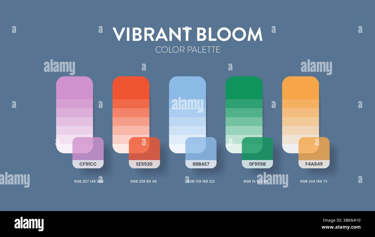 Color palette guide in Vibrant bloom colour theme collections. Color ...