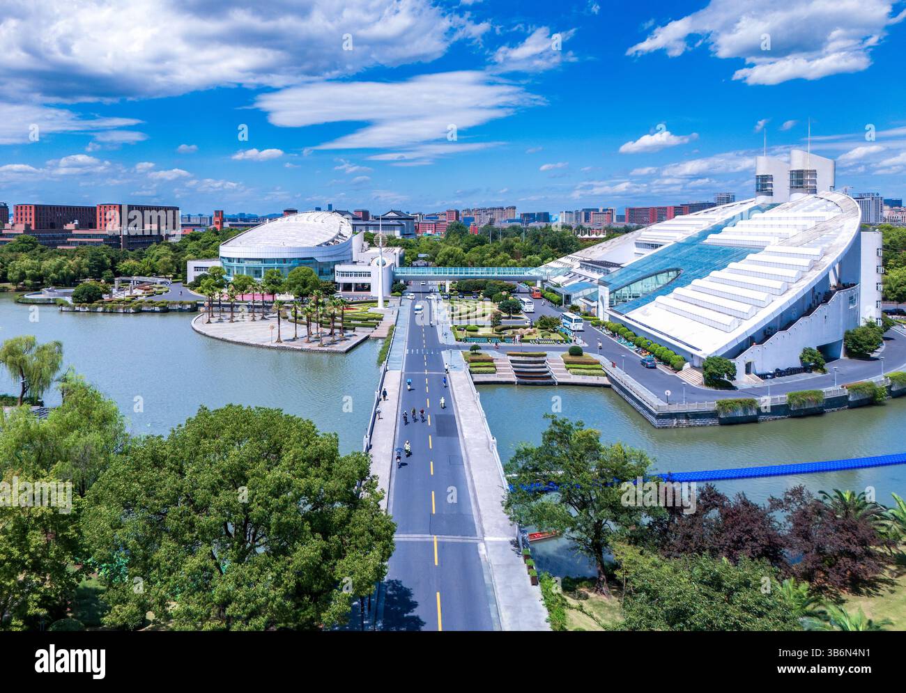 Aerial view of Zijingang Campus of Zhejiang University, China Stock ...
