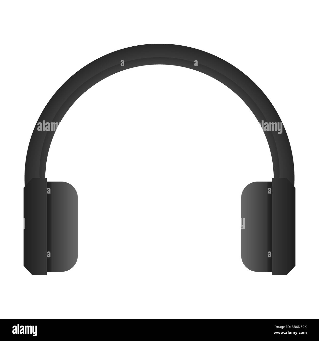 Black Headset Vector for Listening to Music. Black Headset Audio ...