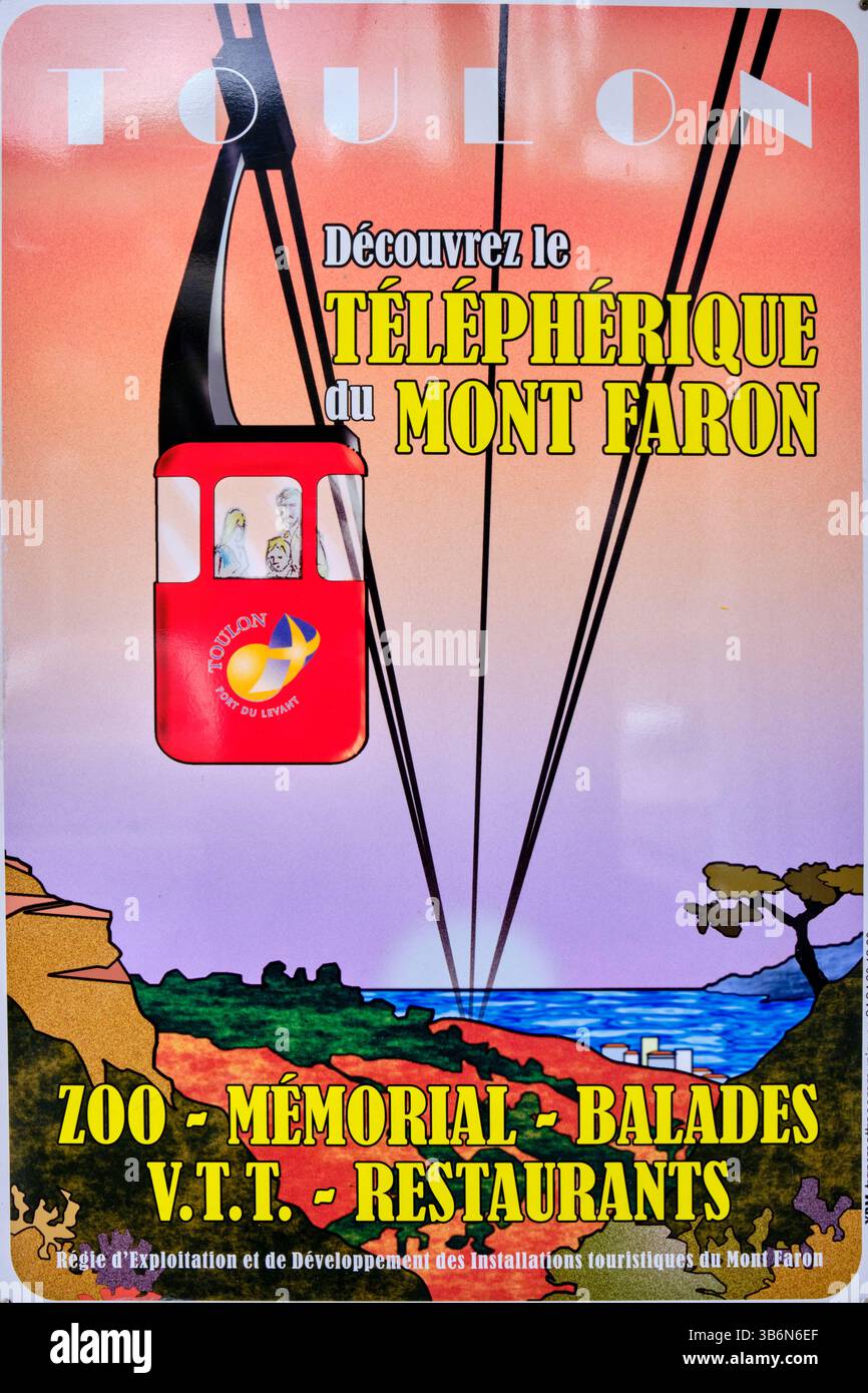 France, Var, Toulon, the Mont Faron cable car Stock Photo - Alamy