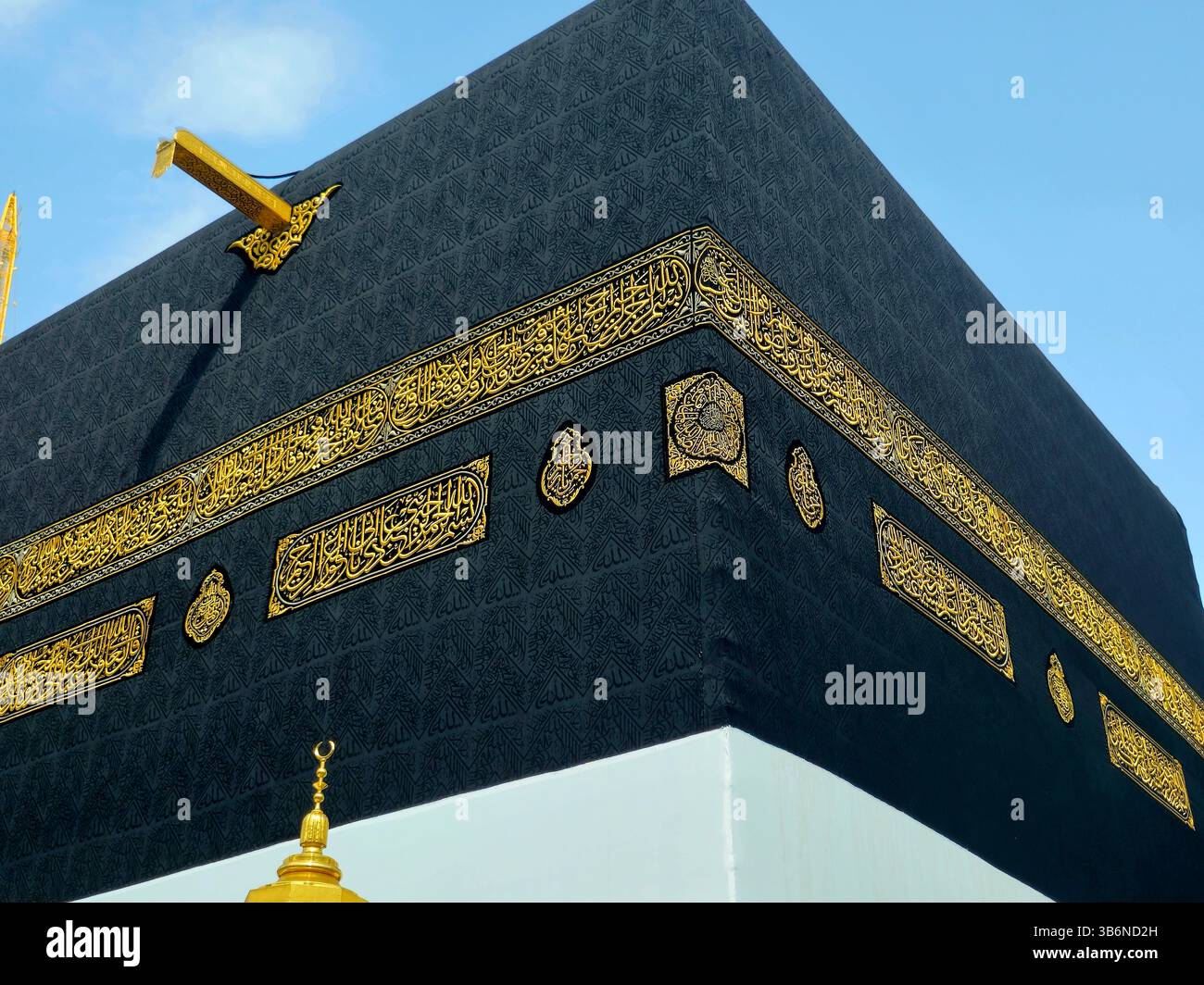 Mecca, Saudi Arabia, June 21 2024: A closeup of The Kaaba, in the grand ...