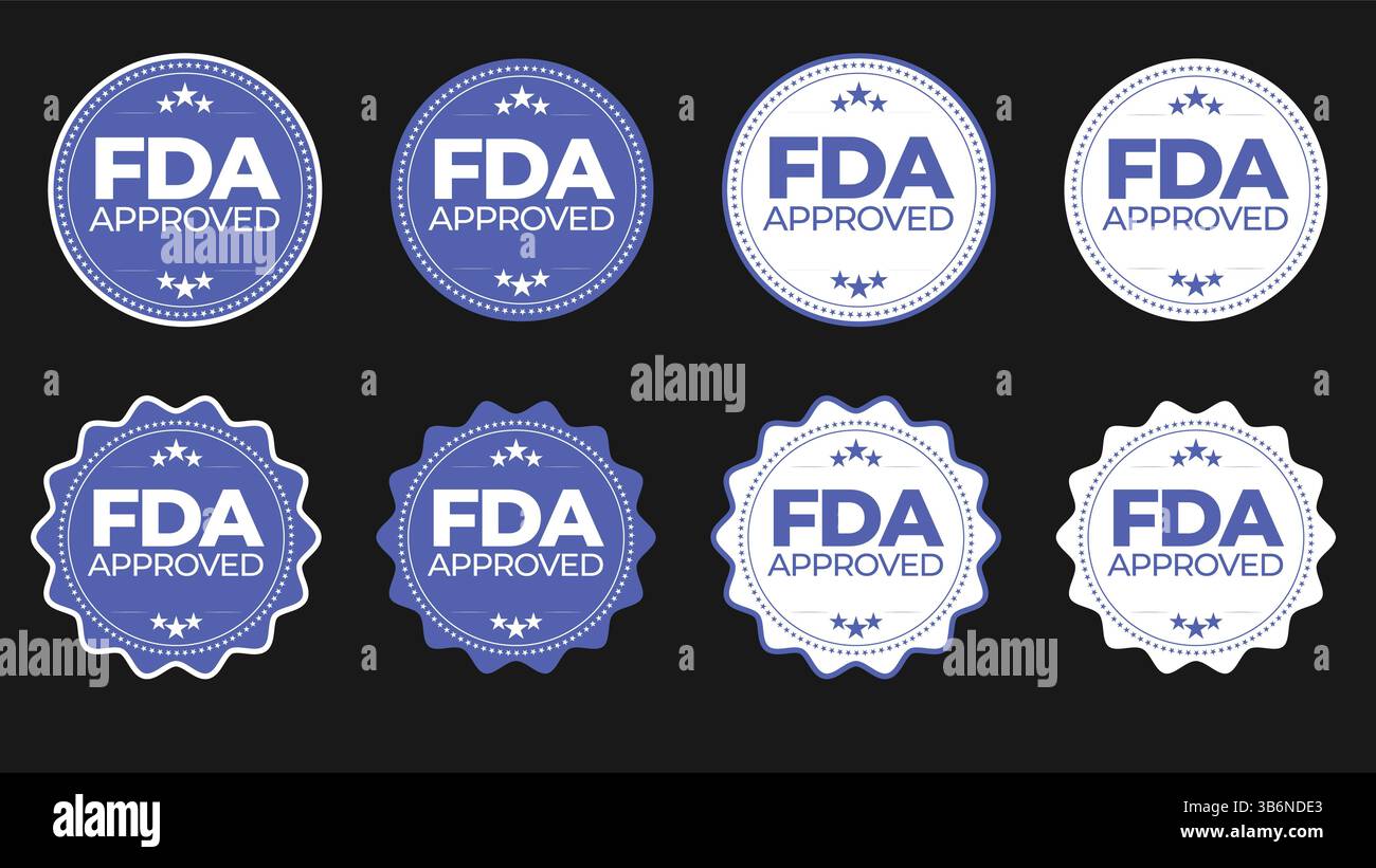 Collection of FDA Approved Badge Vector – High-Quality Certification ...