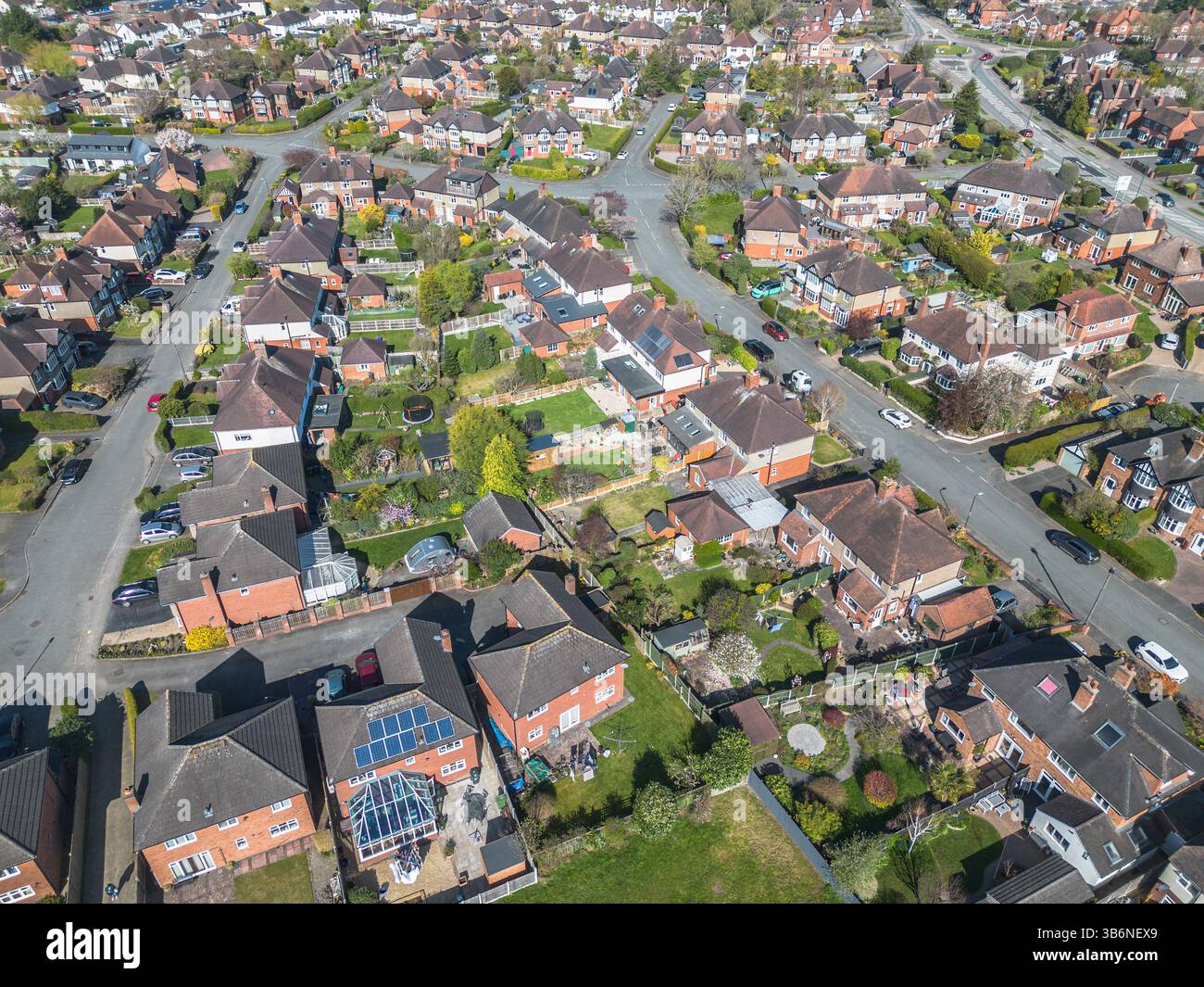 aerial view of suburban housing in England Stock Photo - Alamy