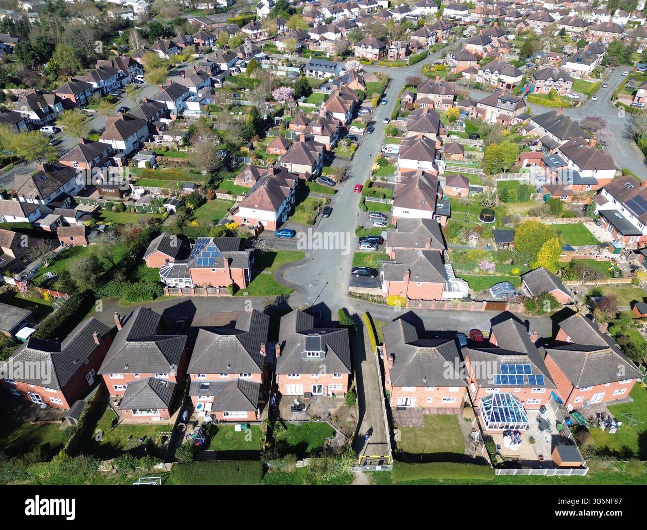 aerial view of suburban housing in England Stock Photo - Alamy