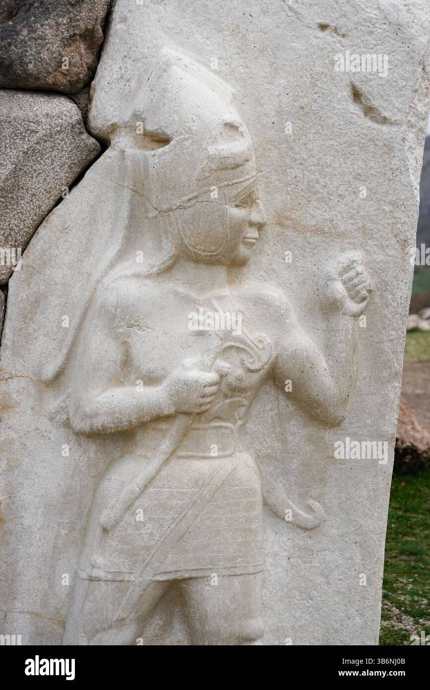 Kings Gate in Hattusa Ancient City in Corum City, Turkiye Stock Photo ...