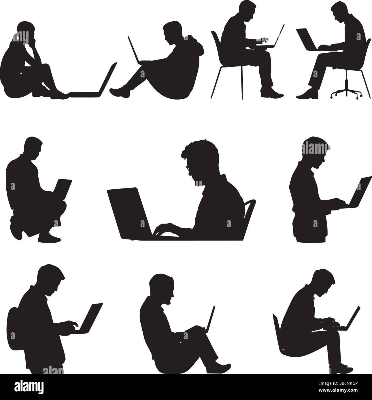 Man office focus indoor Stock Vector Images - Alamy