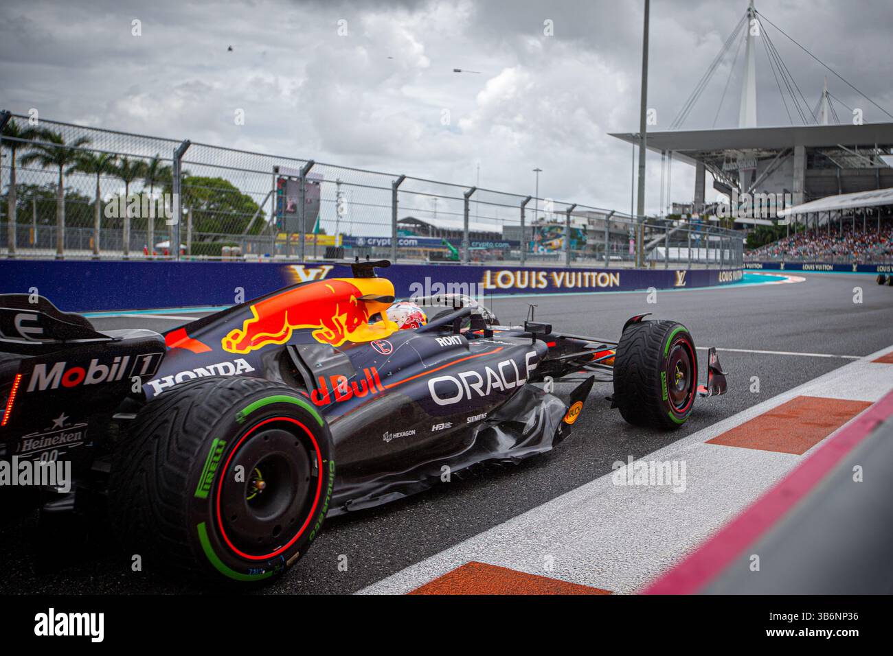Miami, USA. 3 May, 2025. Max Verstappen of Netherlands driving the (1 ...
