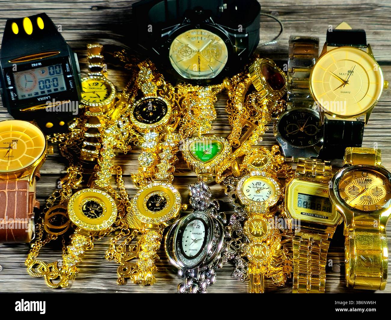 Cairo, Egypt, June 30 2024: various types of hand watches for men and ...