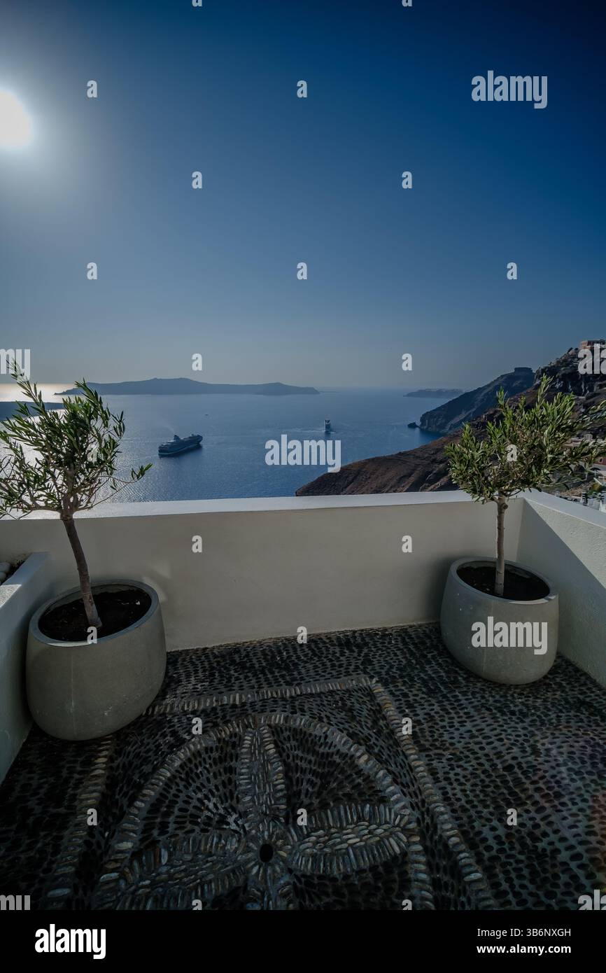 Panoramic view fira volcano hi-res stock photography and images - Alamy