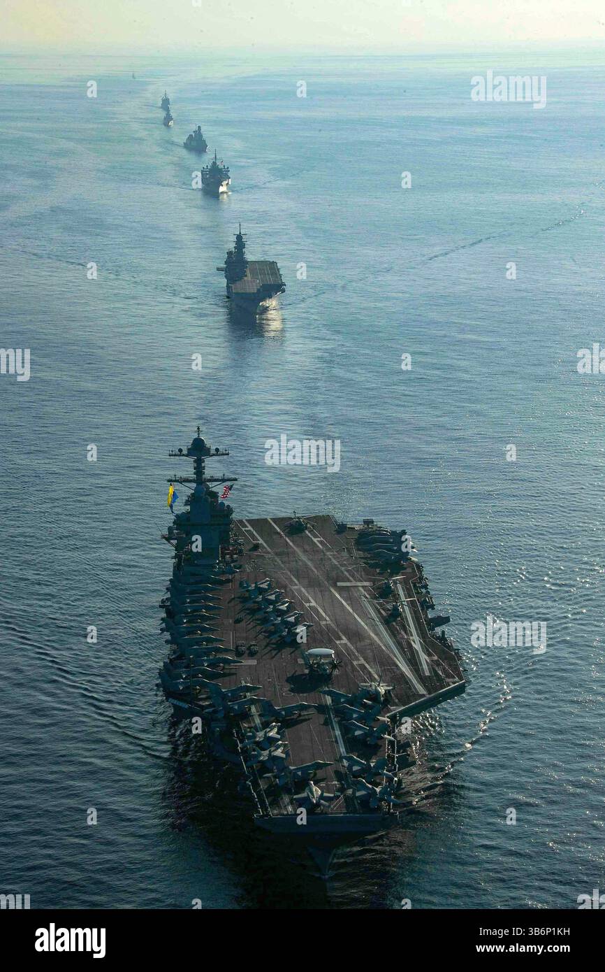 October 4, 2023, Ionian Sea, United States: The U.S. Navy Ford-class ...