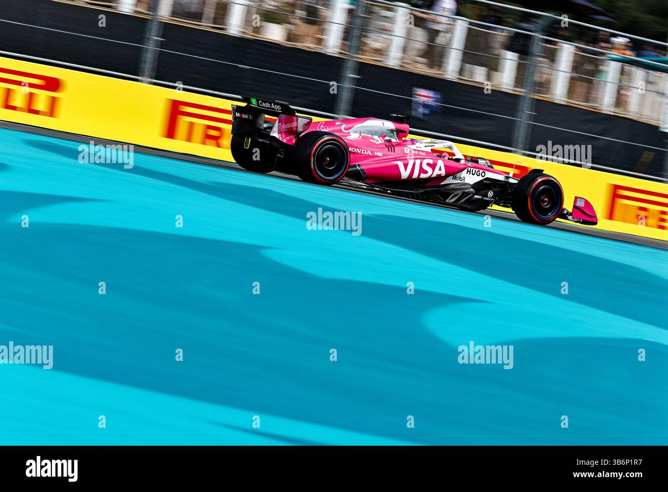Miami, USA. 3 May, 2025. Isack Hadjar of France driving the (6) Visa ...