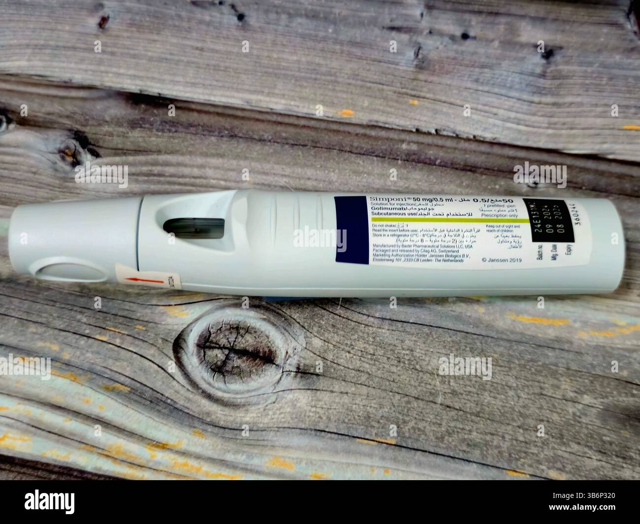Cairo, Egypt, April 23 2025: Simponi 50mg per 0.5 ML prefilled pen ...