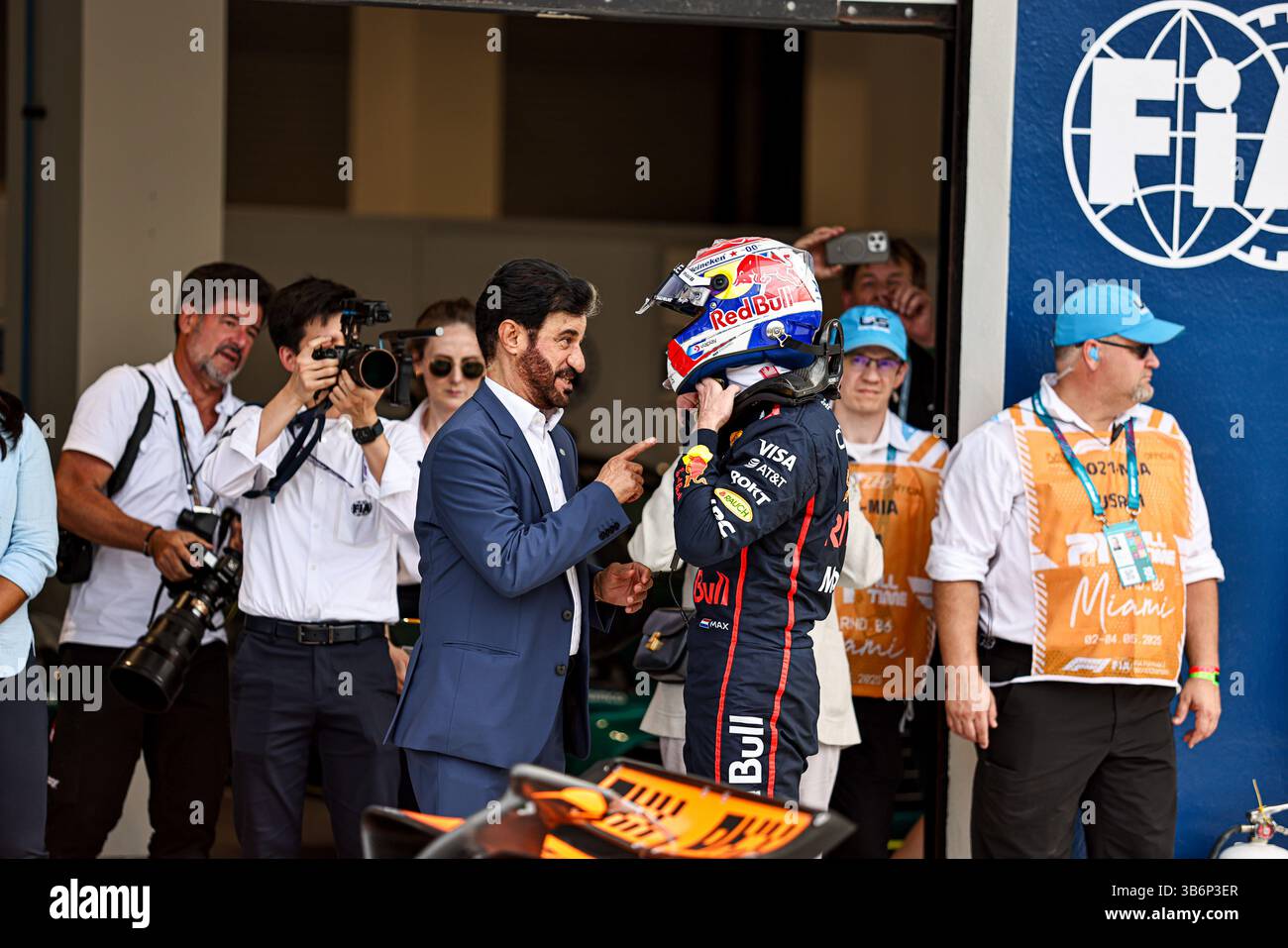Miami, USA. 3 May, 2025. Max Verstappen of Netherlands driving the (1 ...
