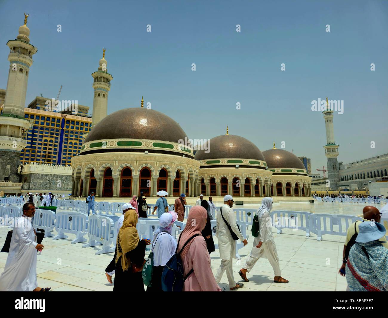 Mecca, Saudi Arabia, June 9 2024: domes from the grand sacred mosque of ...