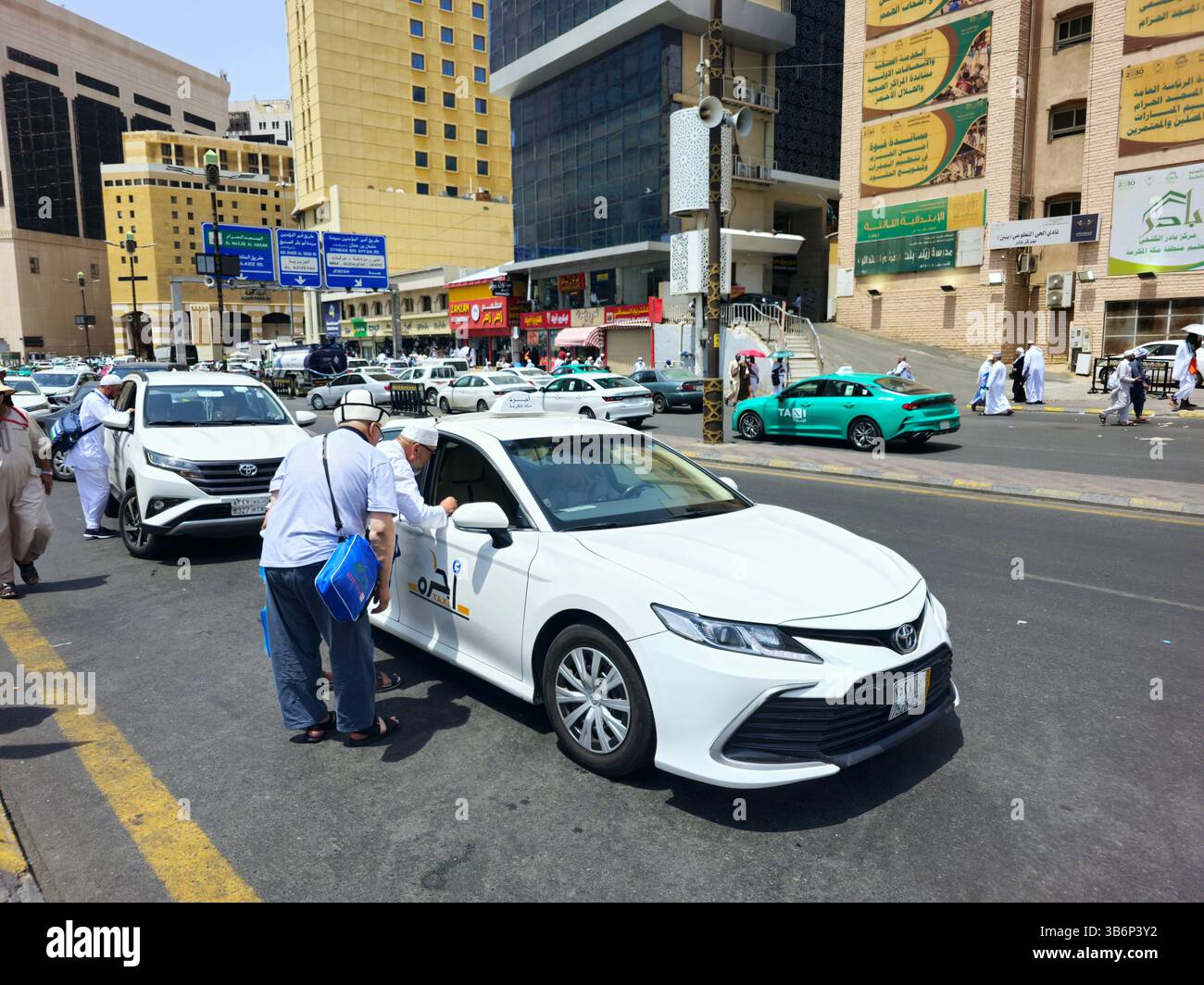 Mecca, Saudi Arabia, June 11 2024: Mecca Makkah Taxi, used to transport ...