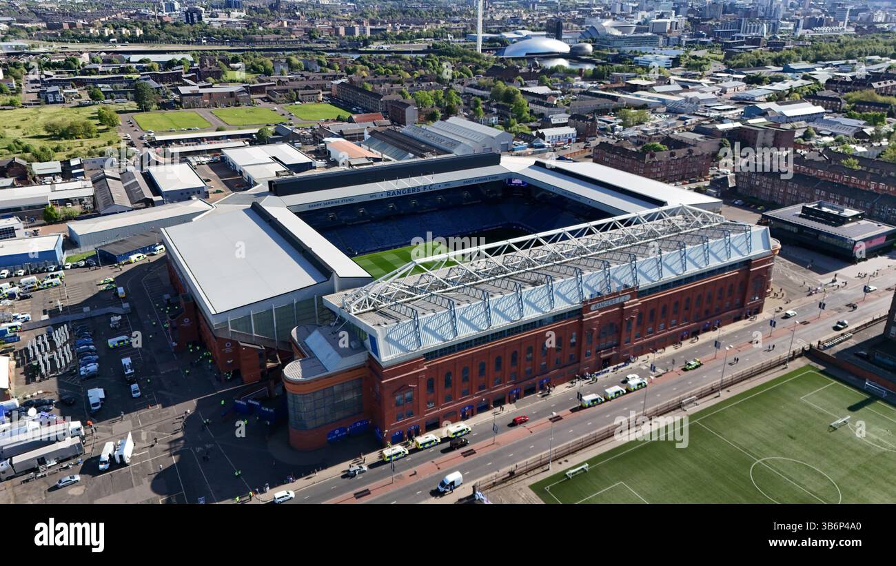 An aerial shot taken from a drone of the stadium before the William ...