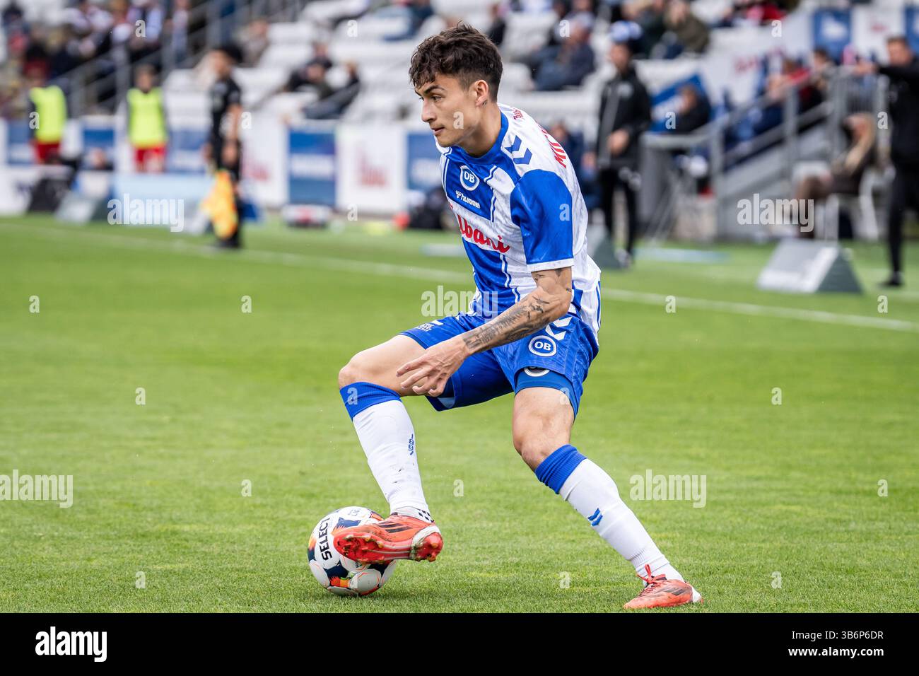 Odense, Denmark. 03rd May, 2025. Nicholas Mickelson (2) of Odense BK ...