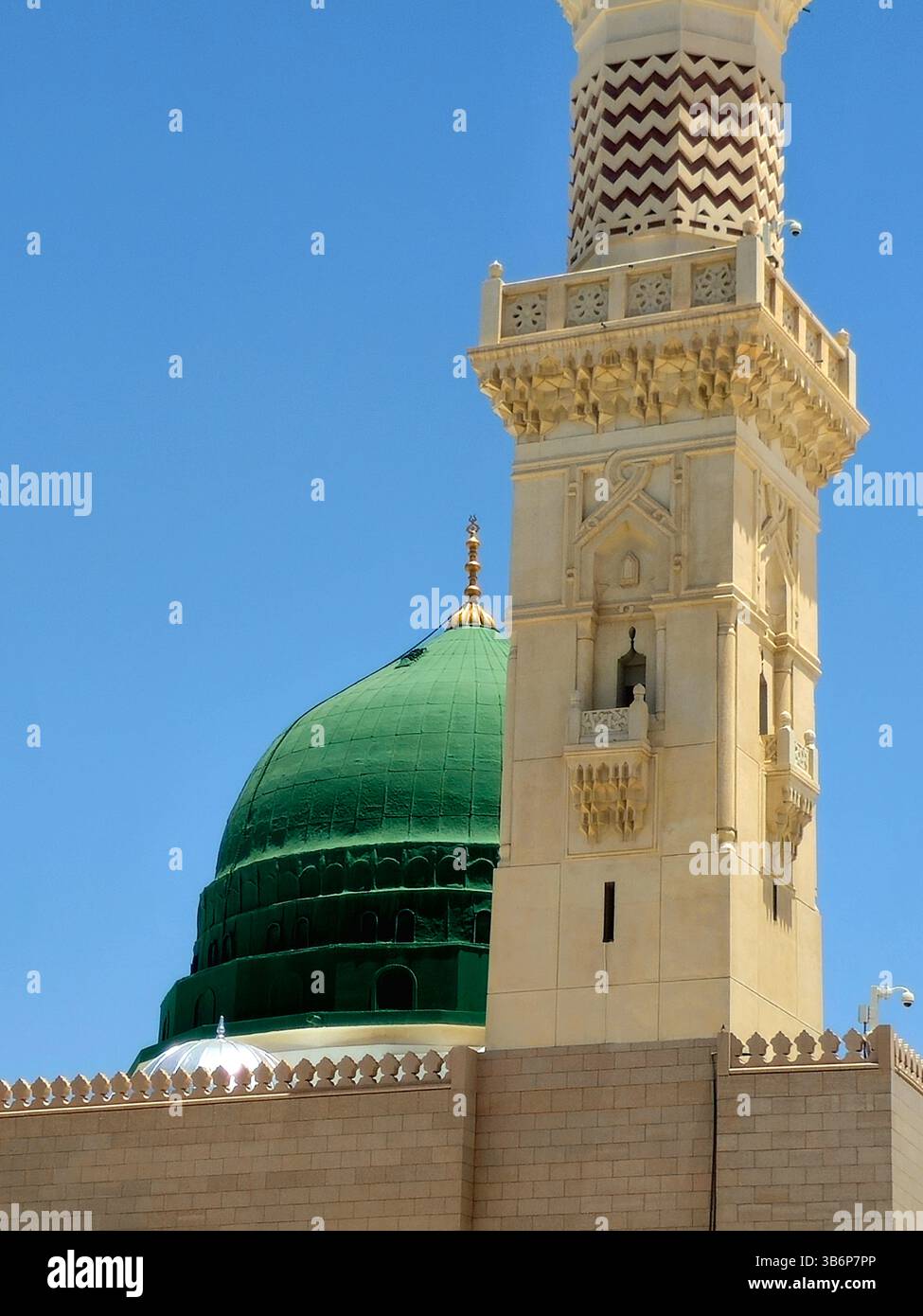 The exterior and the outer view of The Prophet's Mohamed Mosque or Al ...
