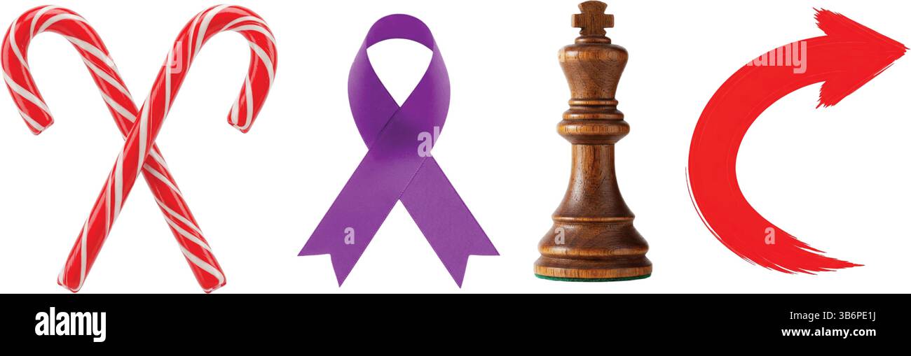 Christmas candy canes arranged Stock Vector Images - Alamy