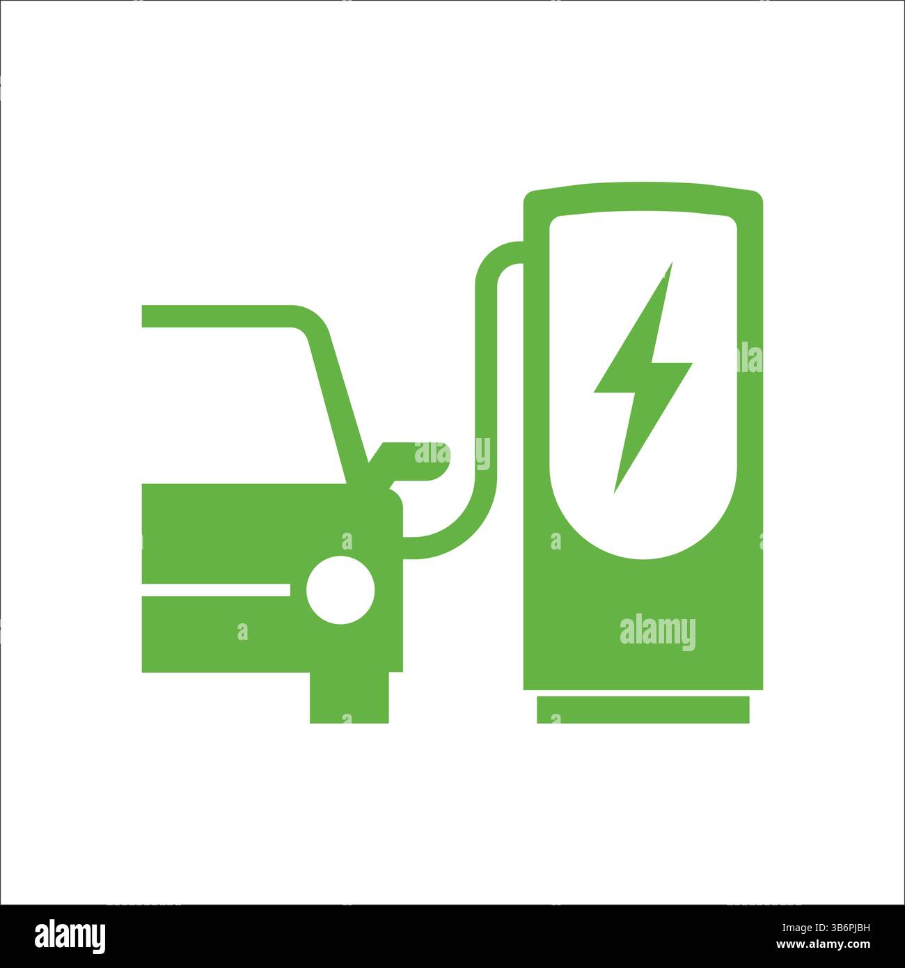 Green ev charging concept Stock Vector Images - Alamy
