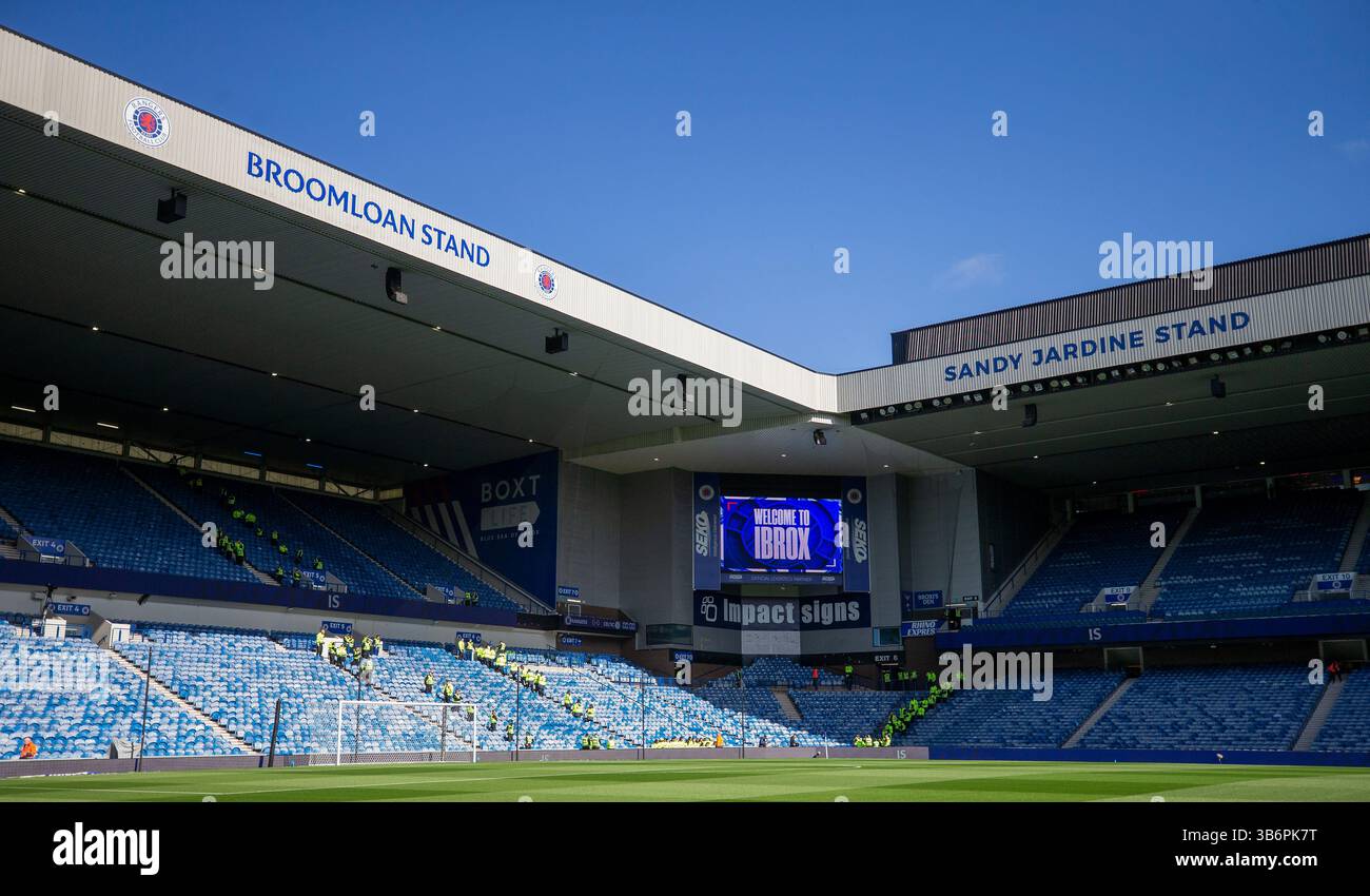 Ibrox Stadium, Glasgow, UK. 4th May, 2025. Scottish Premiership ...