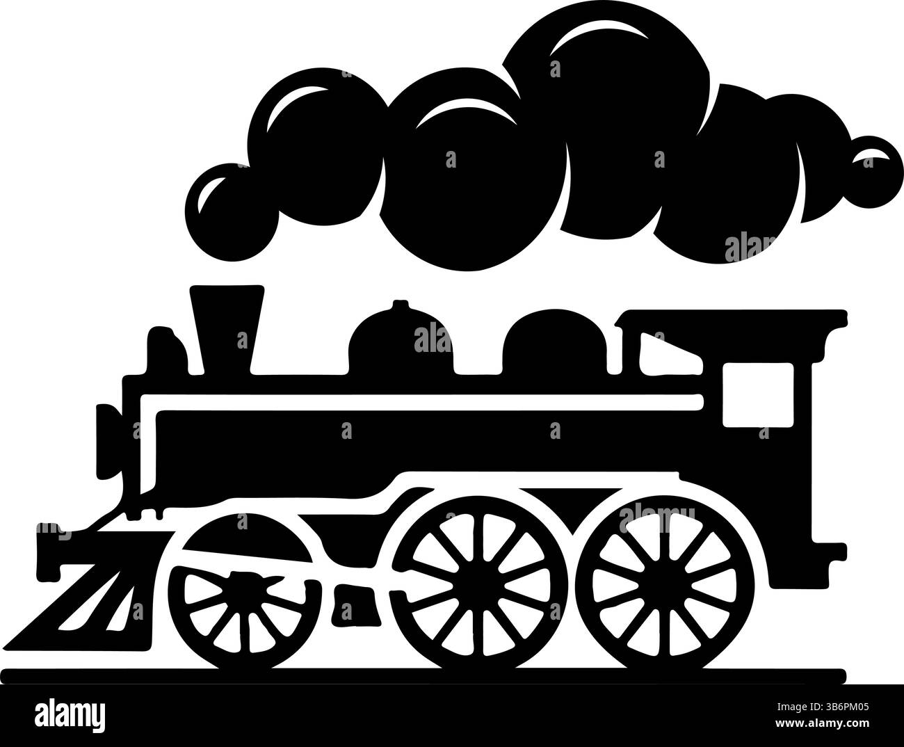 Vintage train isolated on white background. Design element for logo ...