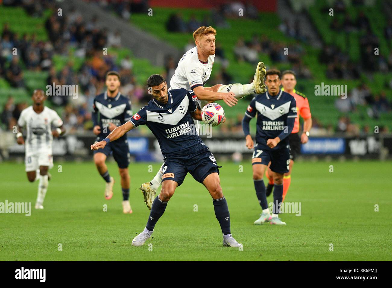 MELBOURNE, AUSTRALIA. 4th May 2025. Pictured: Melbourne Victory forward ...