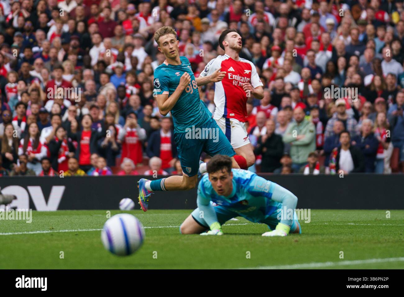 London, UK. 03rd May, 2025. Declan Rice of Arsenal looks dejected after ...