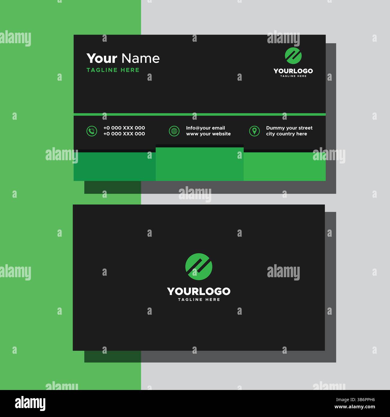 Template emerald green business Stock Vector Images - Alamy