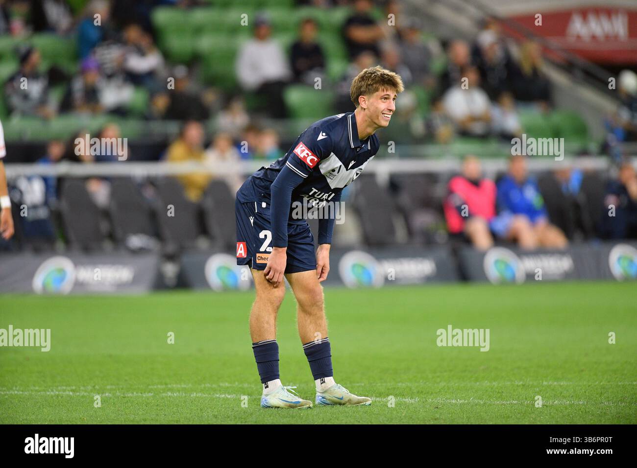 MELBOURNE, AUSTRALIA. 4th May 2025. Pictured: Melbourne Victory forward ...