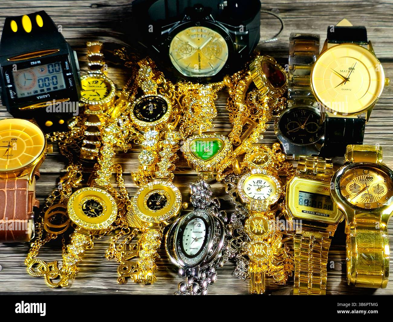 Cairo, Egypt, June 30 2024: various types of hand watches for men and ...