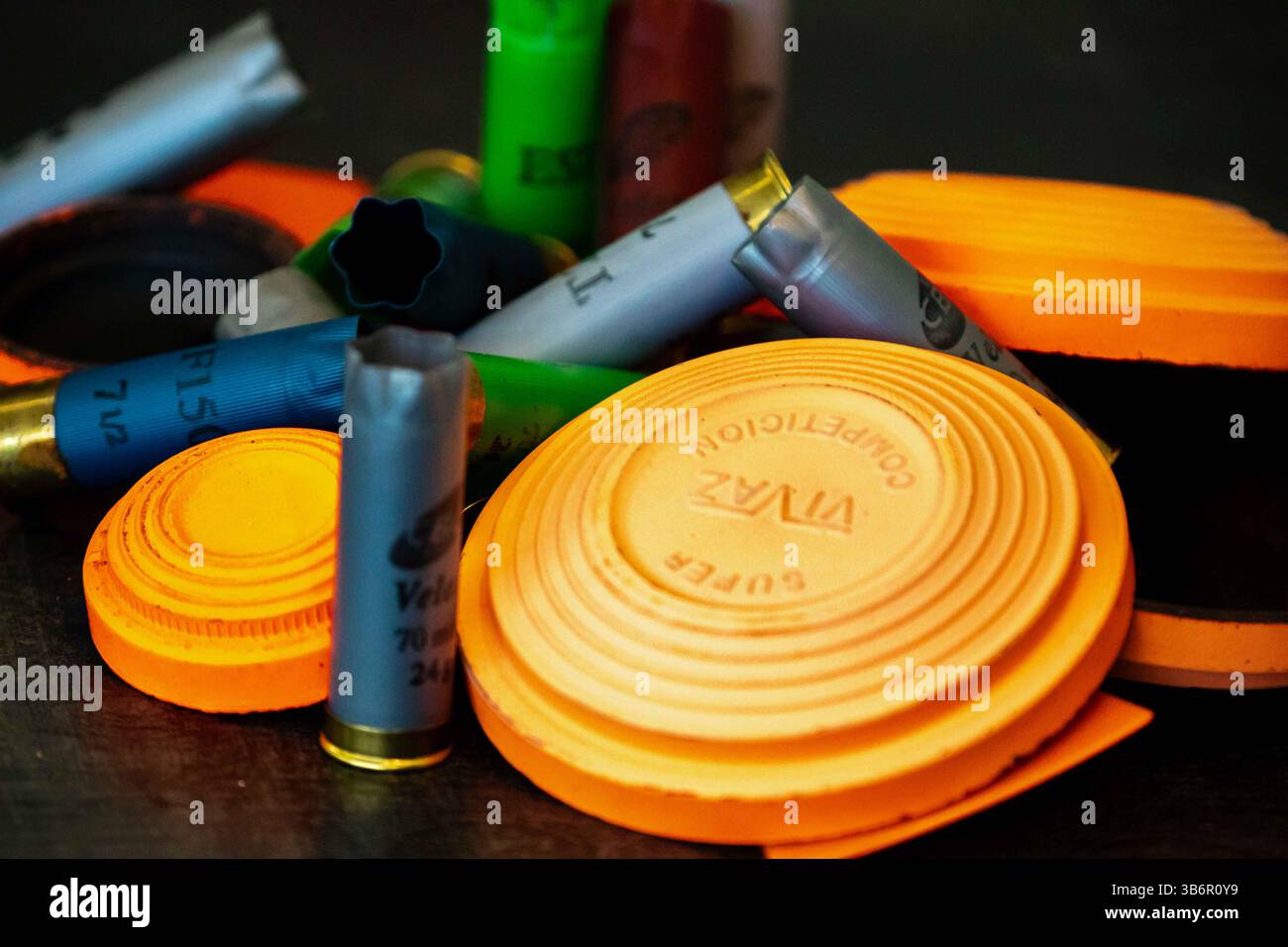 objects from the Olympic sports skeet shooting with a 12 gauge shotgun ...