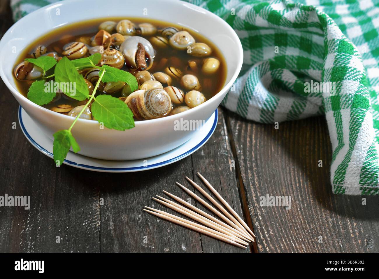 Spanish Tapas Snails Food Background Stock Photo - Alamy