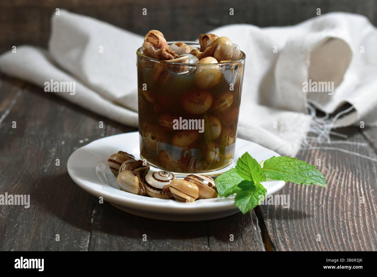 Spanish Tapas Snails Food Background Stock Photo - Alamy