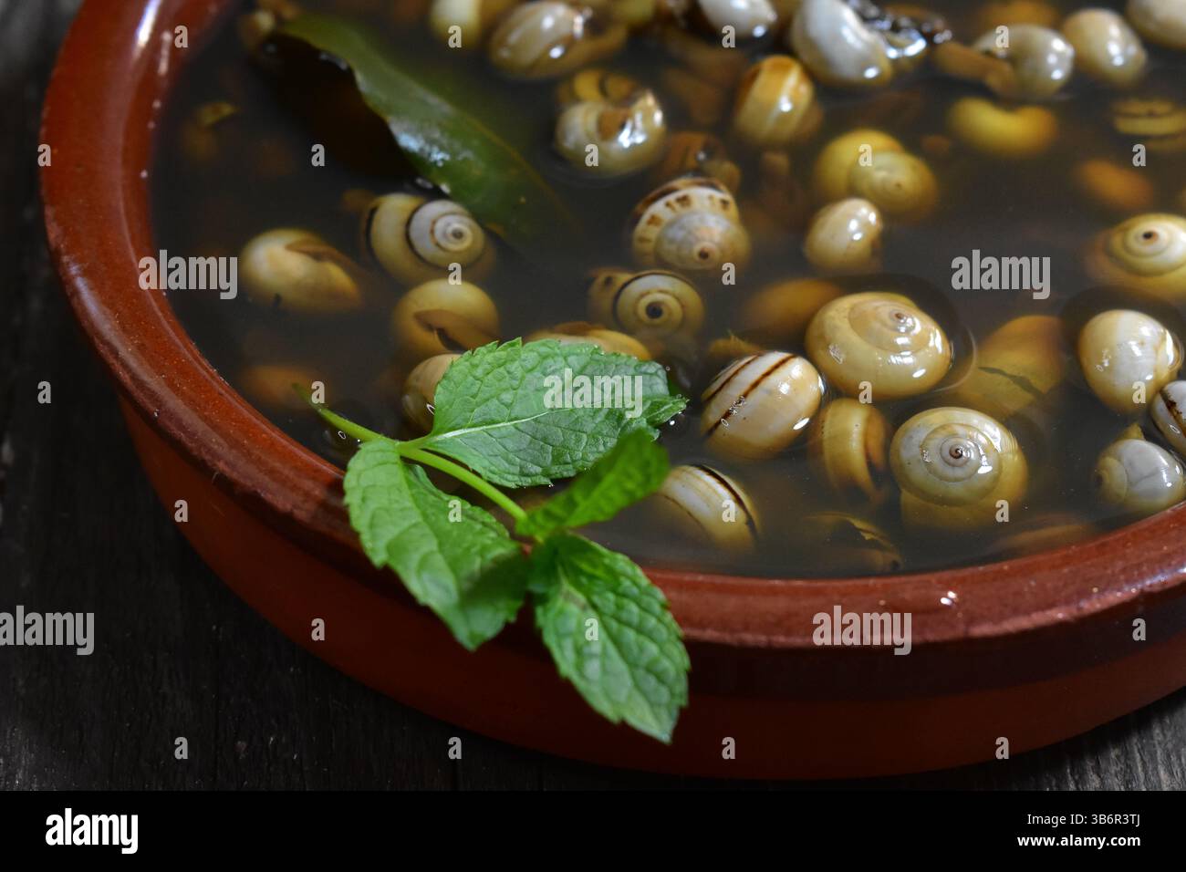 Spanish Tapas Snails Food Background Stock Photo - Alamy