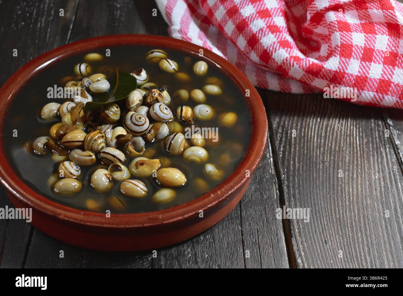 Spanish Tapas Snails Food Background Stock Photo - Alamy