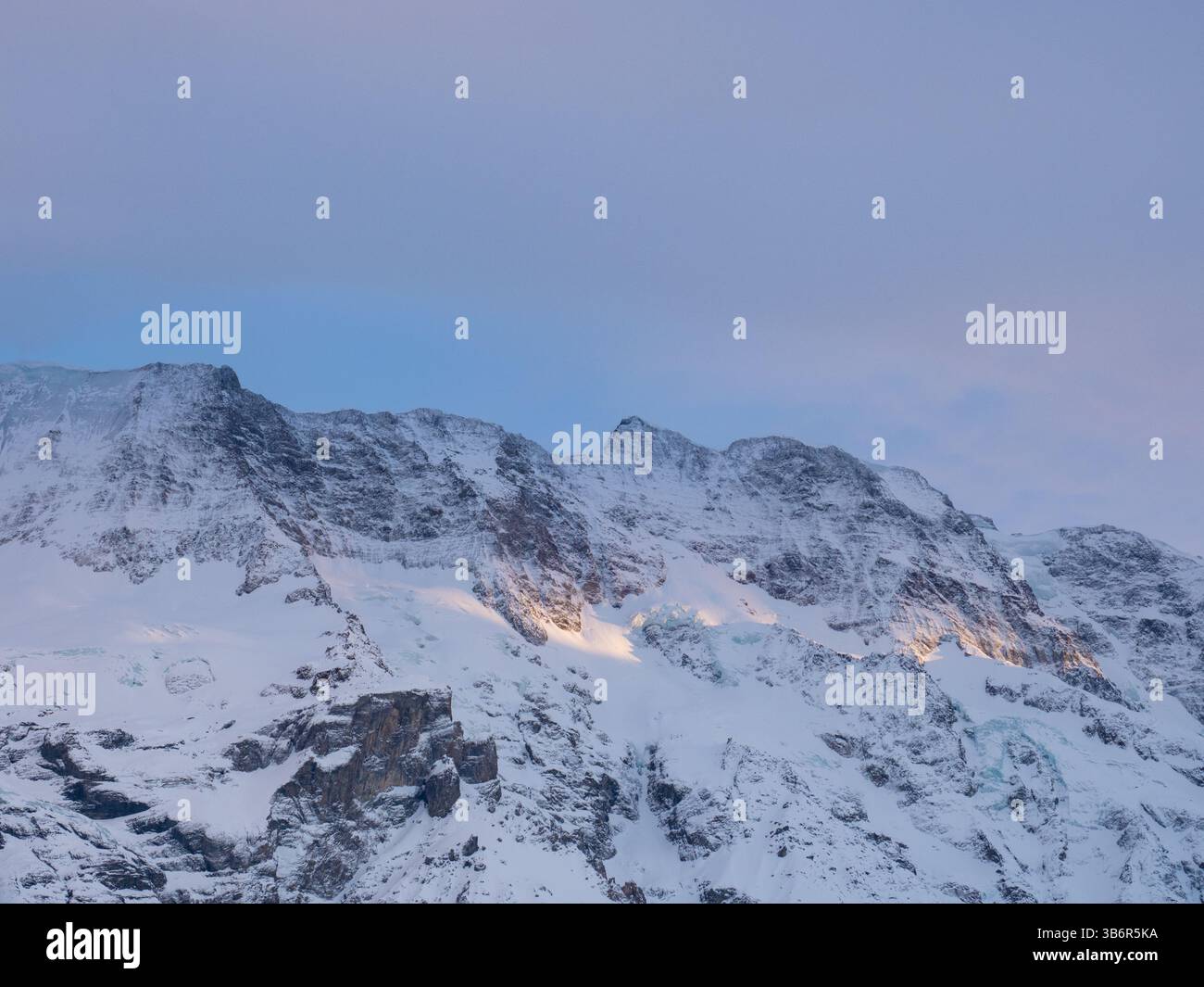 Muerren, Switzerland - February 20th 2024: High alpine mountain ridge ...