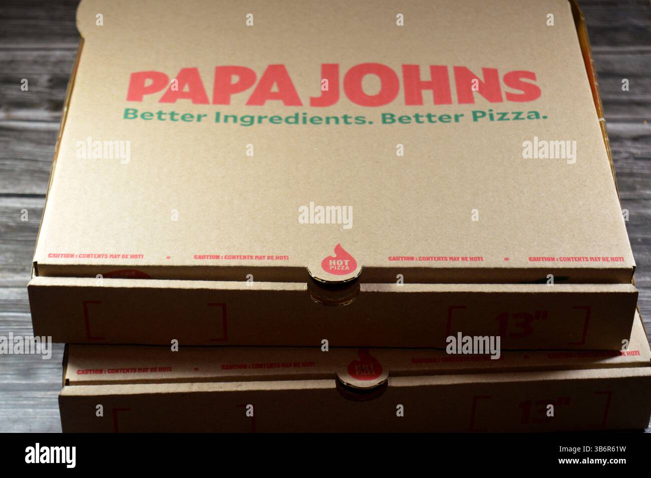 Cairo, Egypt, April, 1 2025: Papa John's Pizza, an American pizza ...