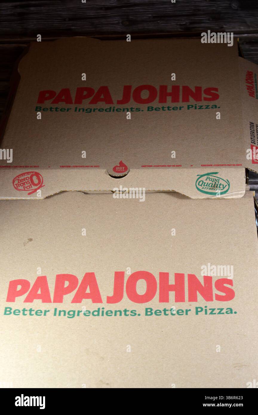 Cairo, Egypt, April, 1 2025: Papa John's Pizza, an American pizza ...