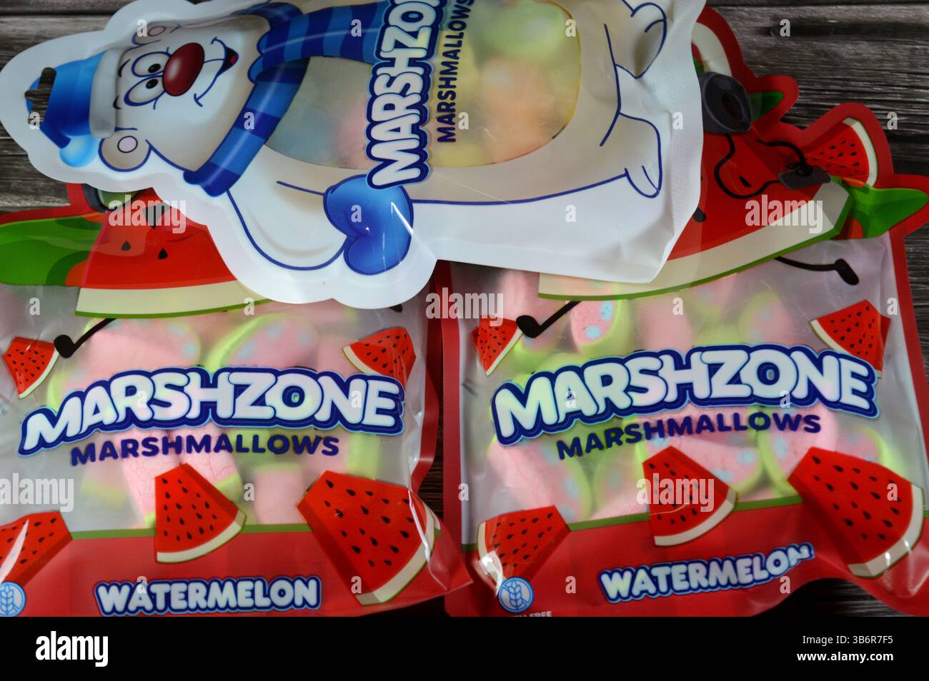 Cairo, Egypt, April 3 2025: Marshzone Marshmallows, marshmallow is a ...