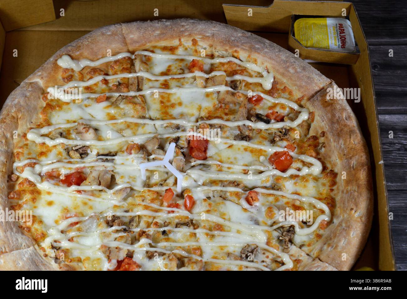 Cairo, Egypt, April, 1 2025: Papa John's Pizza, an American pizza ...