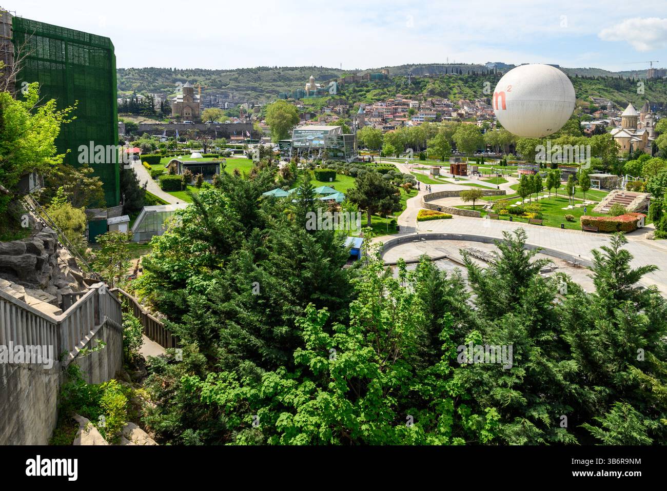 Rike park, large public park on the left bank of Mtkvari River in ...