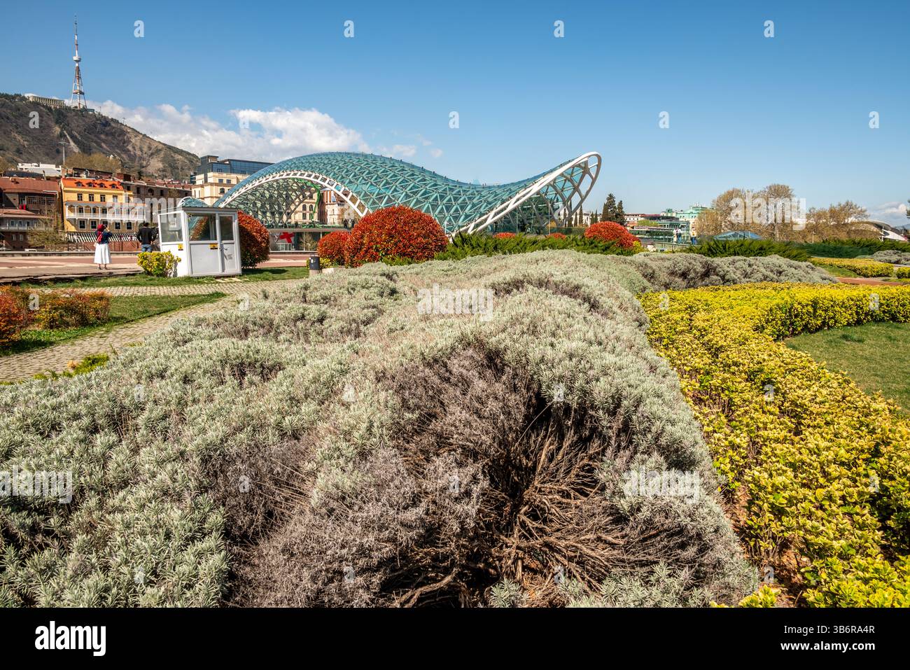 Rike park, large public park on the left bank of Mtkvari River in ...