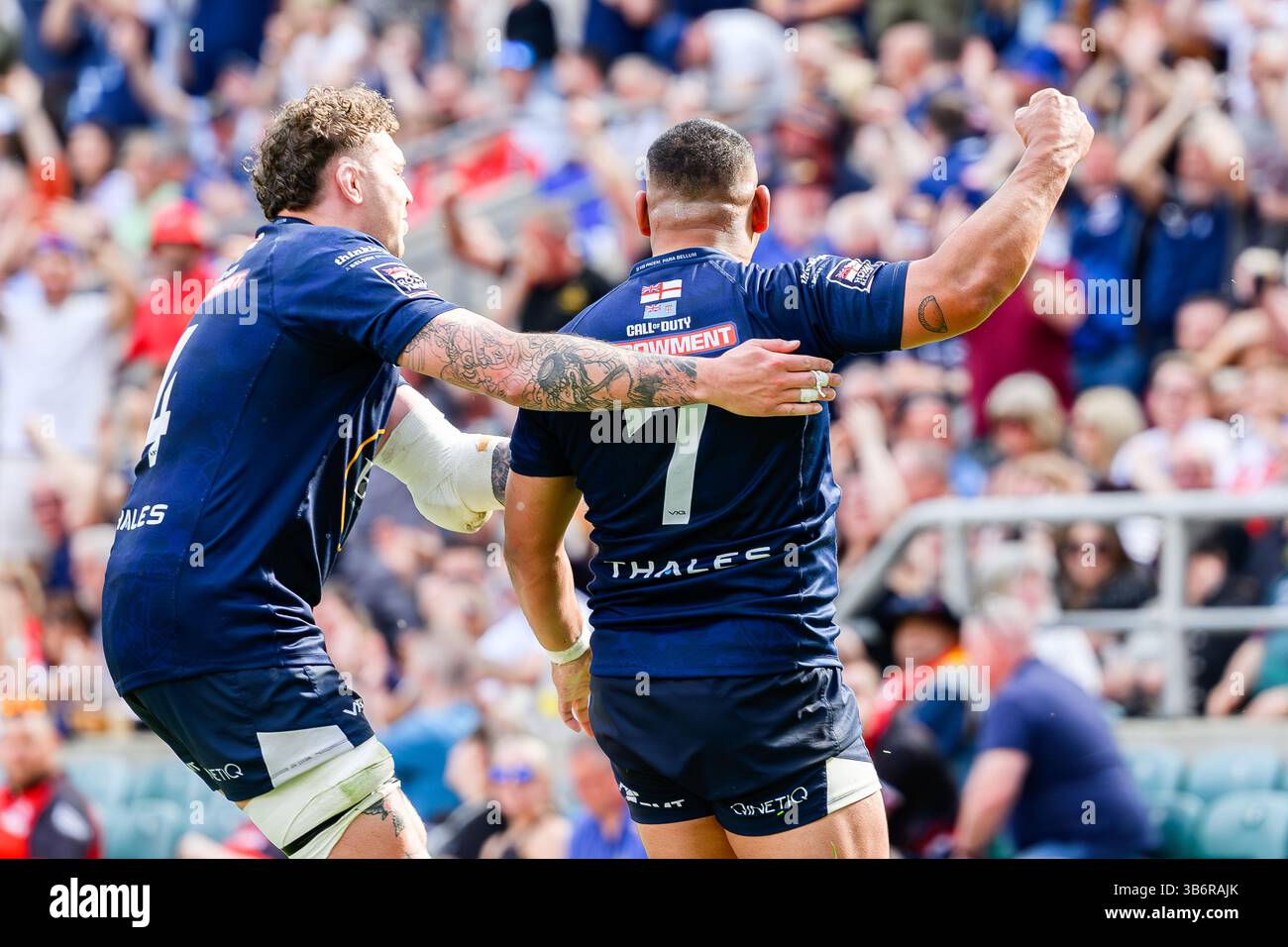 LONDON, UNITED KINGDOM. 03, May 25. Llogs Sam Matavesi Lyon (right ...