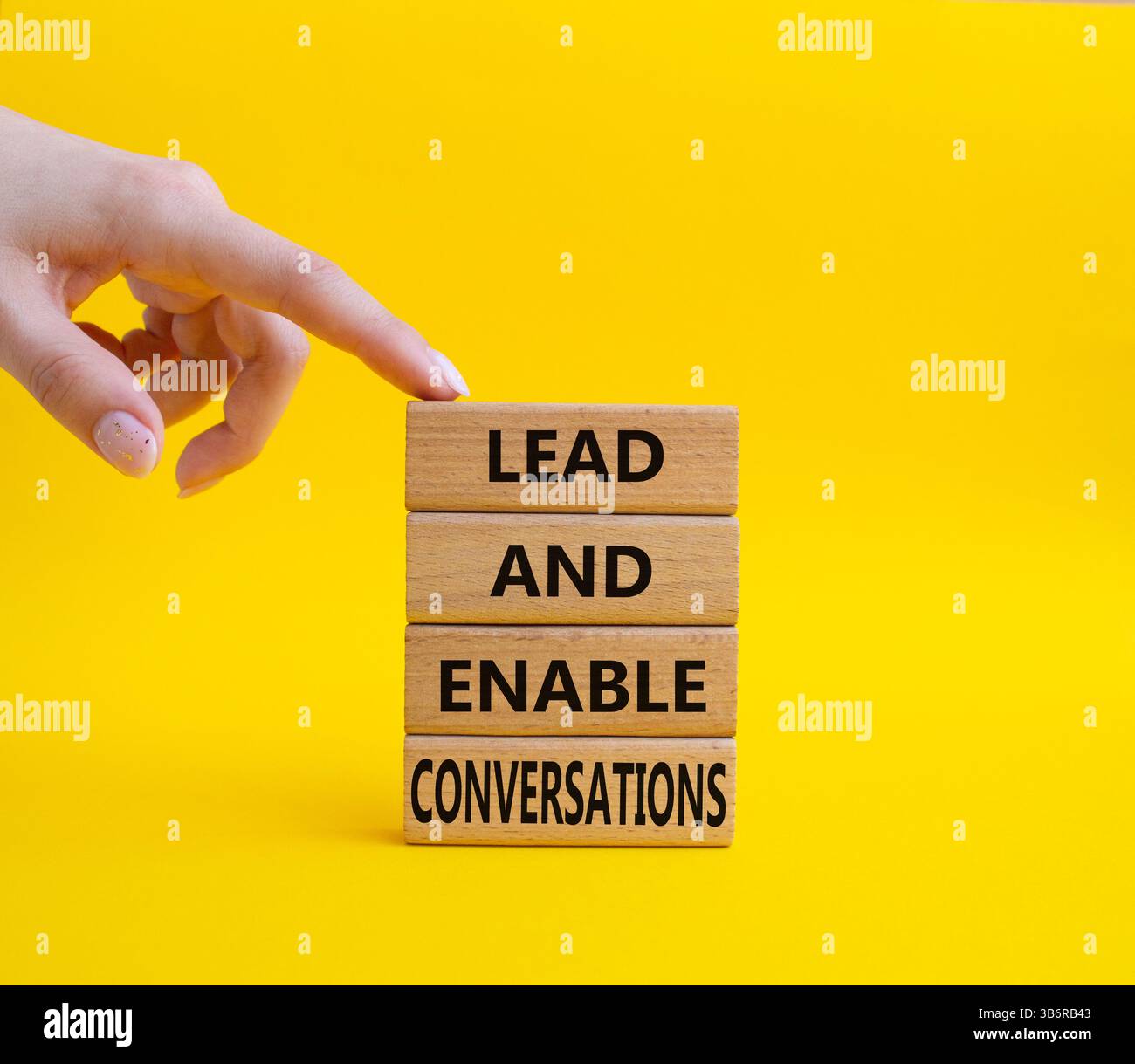 Lead and enable conversations symbol. Concept words Lead and enable ...