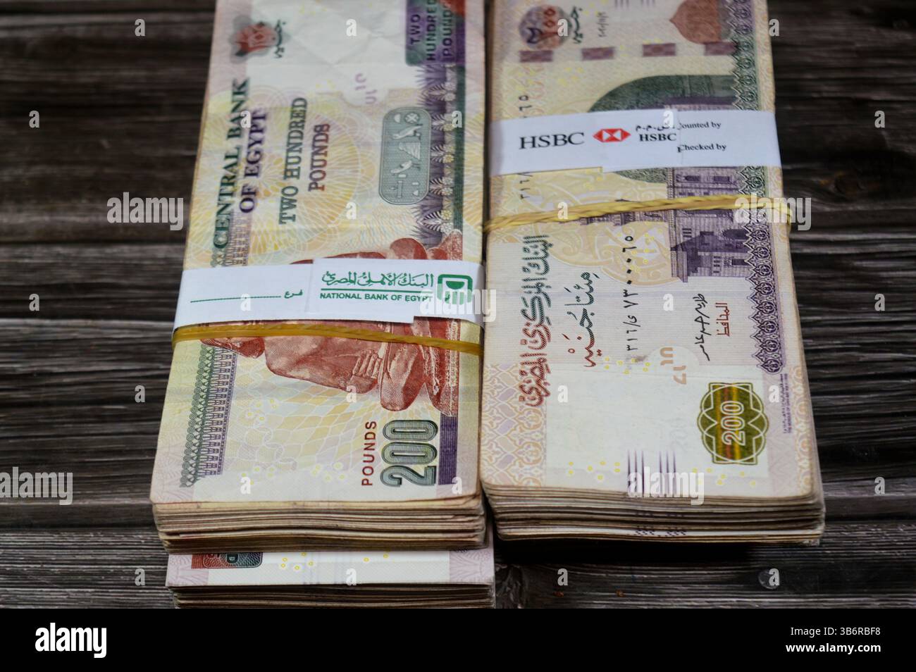 Cairo, Egypt, April 17 2025: NBE National Bank of Egypt and HSBC ...