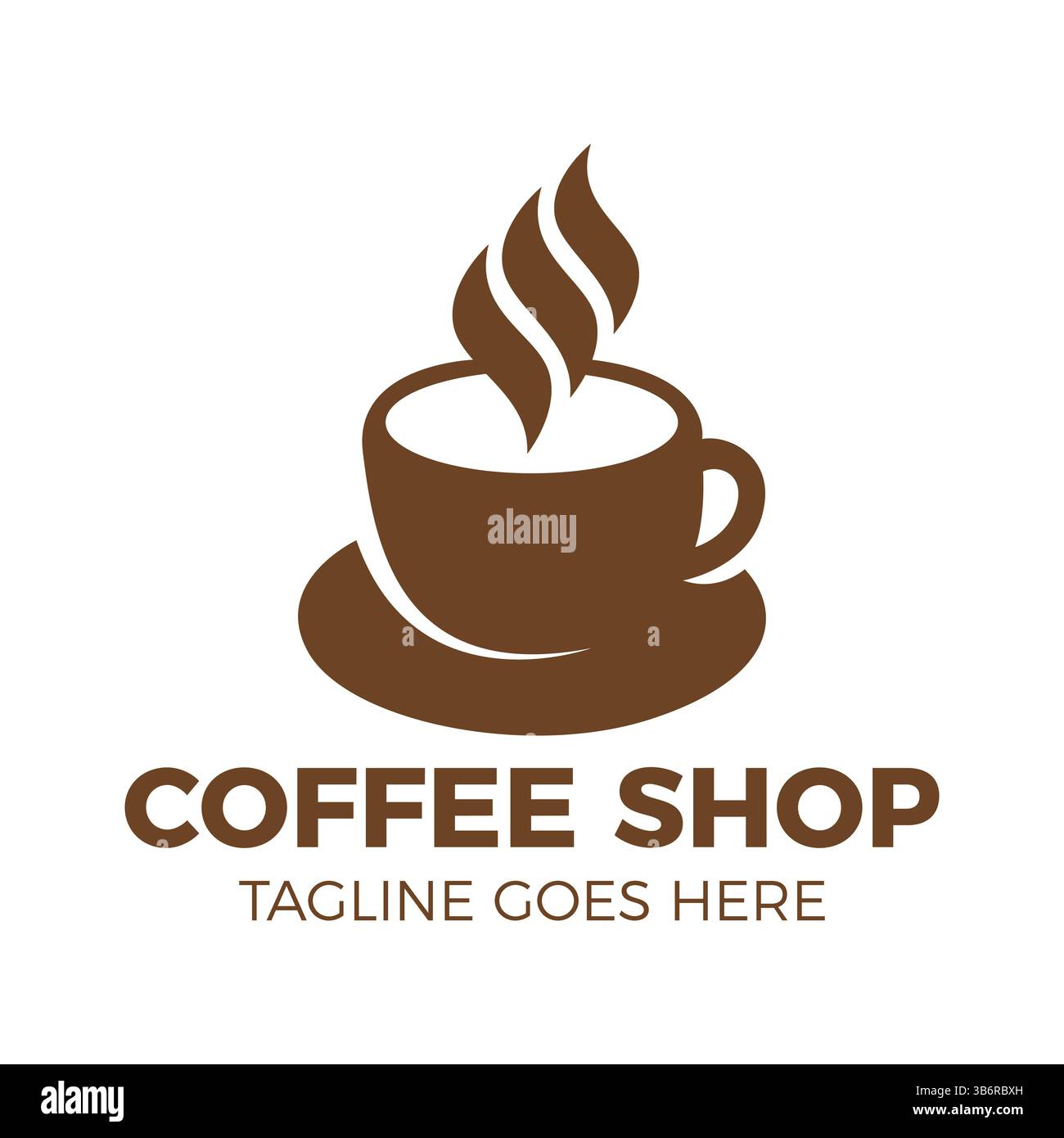 Modern Coffee Shop Logo Design – Vintage Style Cup Emblem for Cafes and ...