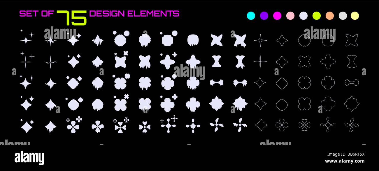 Vector illustration. Bundle of flat design elements for poster, book ...