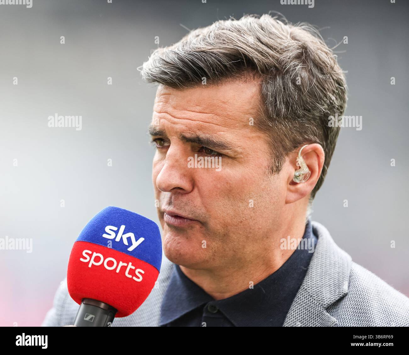 Brian Carney of Sky Sports Rugby League during the Betfred Magic ...